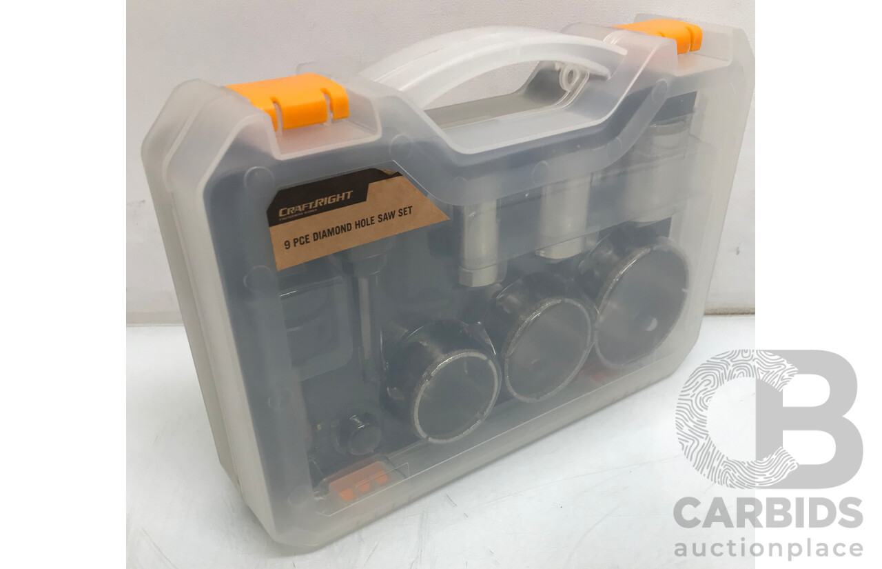CraftRight 9 Piece Diamond Hole Saw Set