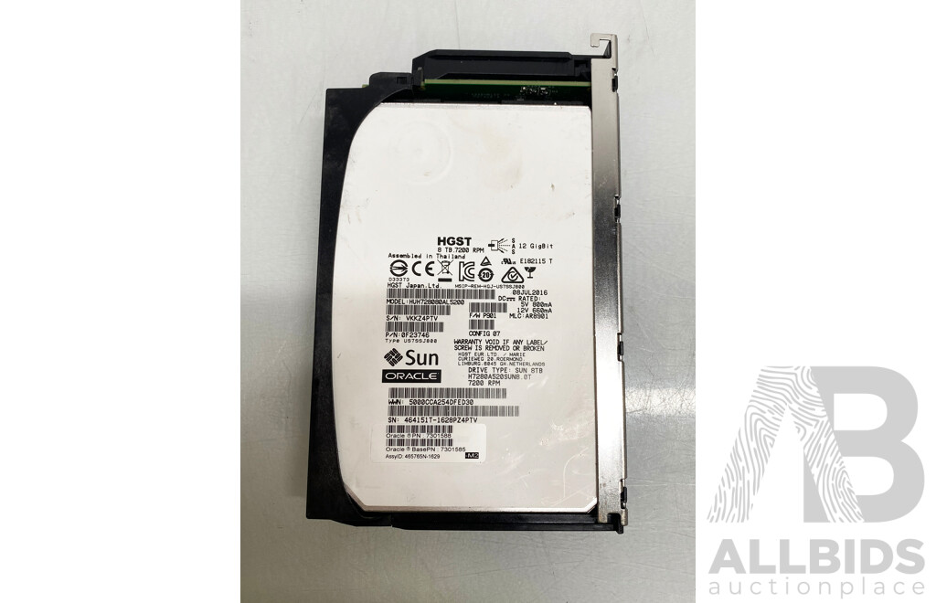 Sun Oracle (HUH728080AL5200) HGST - Lot 1545360 | ALLBIDS